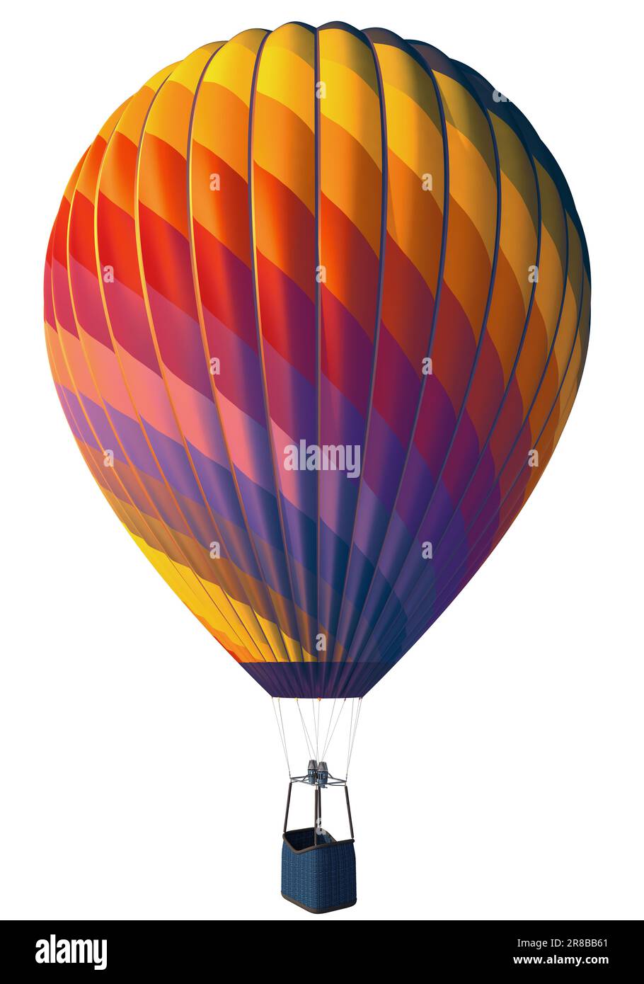 Isolate 3d rendering of a hot air balloon Stock Photo - Alamy