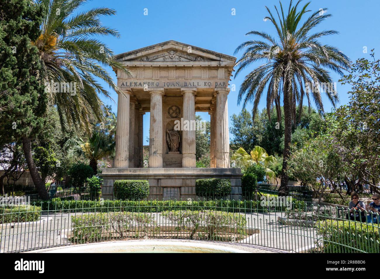 Valletta, Malta, 4 May 2023. The monument to Sir Alexander Ball is a ...