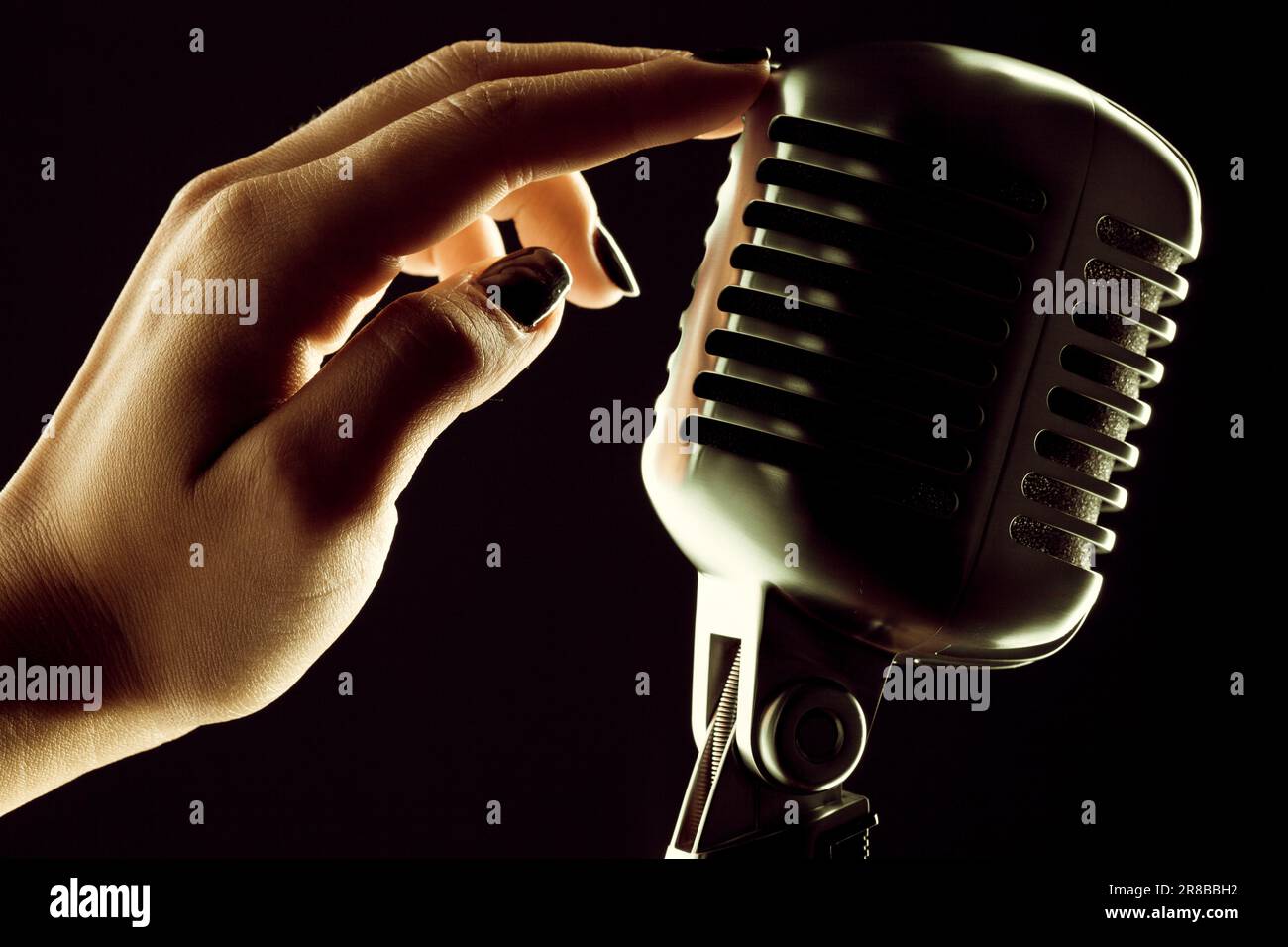 audio microphone retro style Stock Photo - Alamy