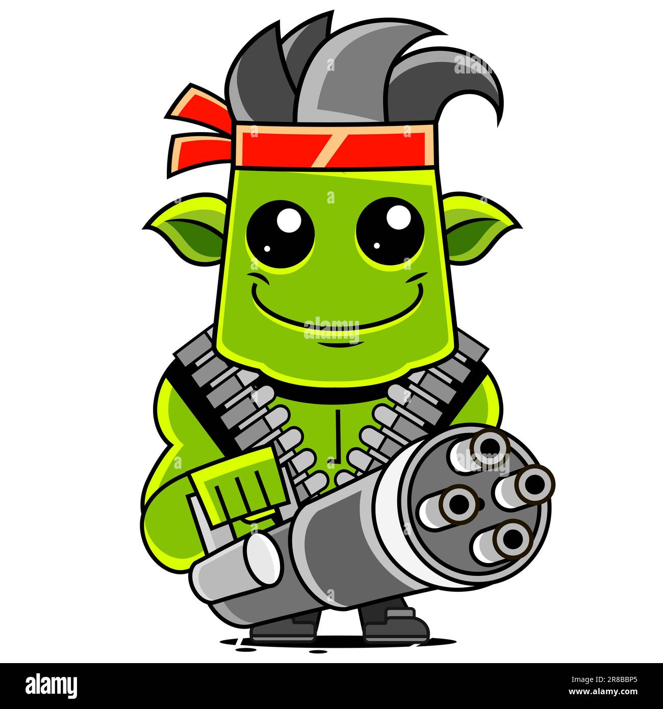 Giant Funny cartoon ogres holds a wooden clubs. Cute fantasy mythical ...