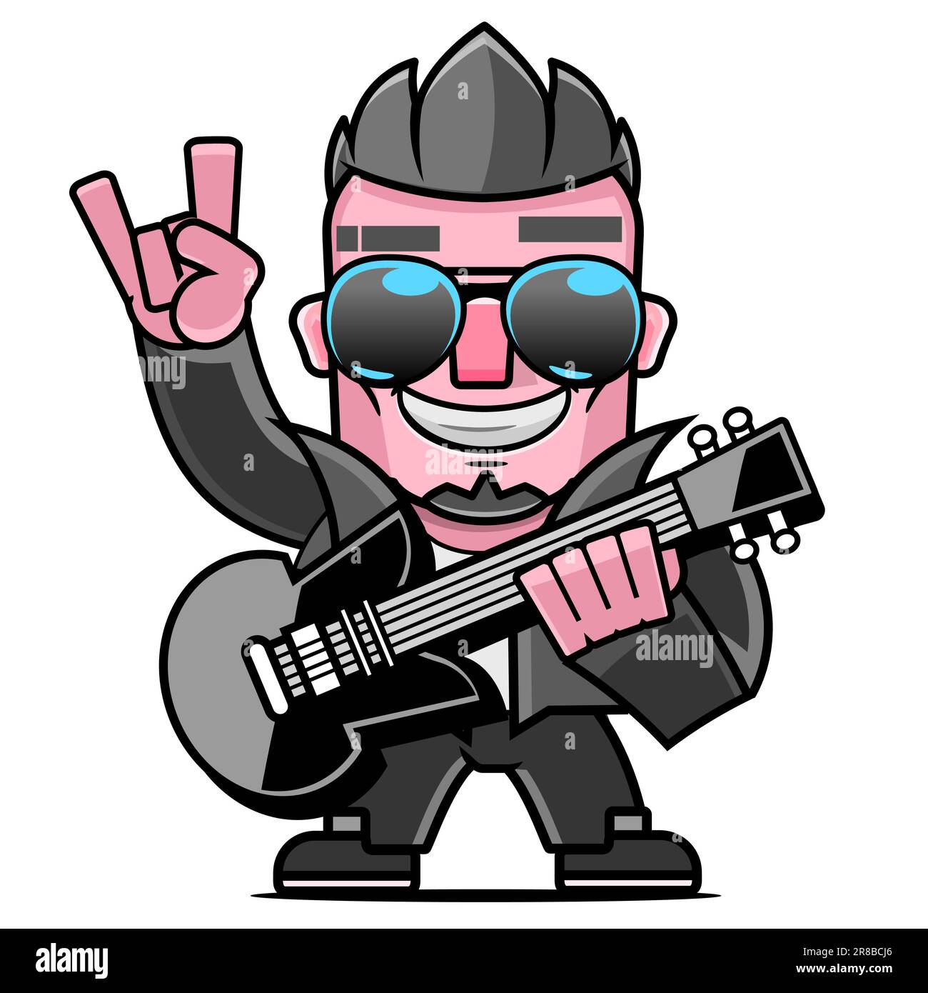 Cat playing guitar tattoo Stock Vector Images - Alamy