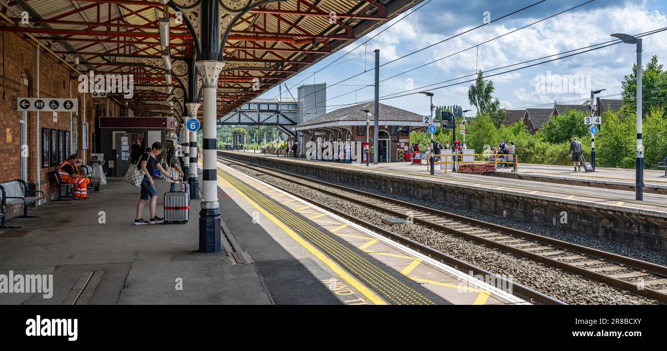 Grantham Train Station – Passengers and travellers waiting on the ...