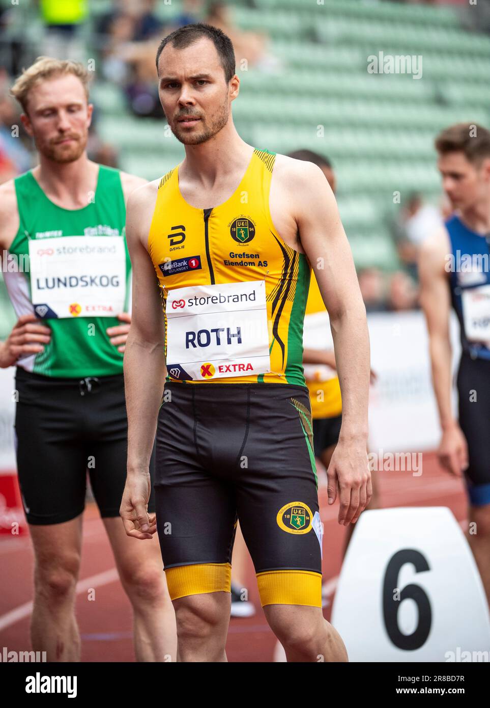 Thomas Arne Roth competing in the men’s 800m race at the Oslo Bislett ...