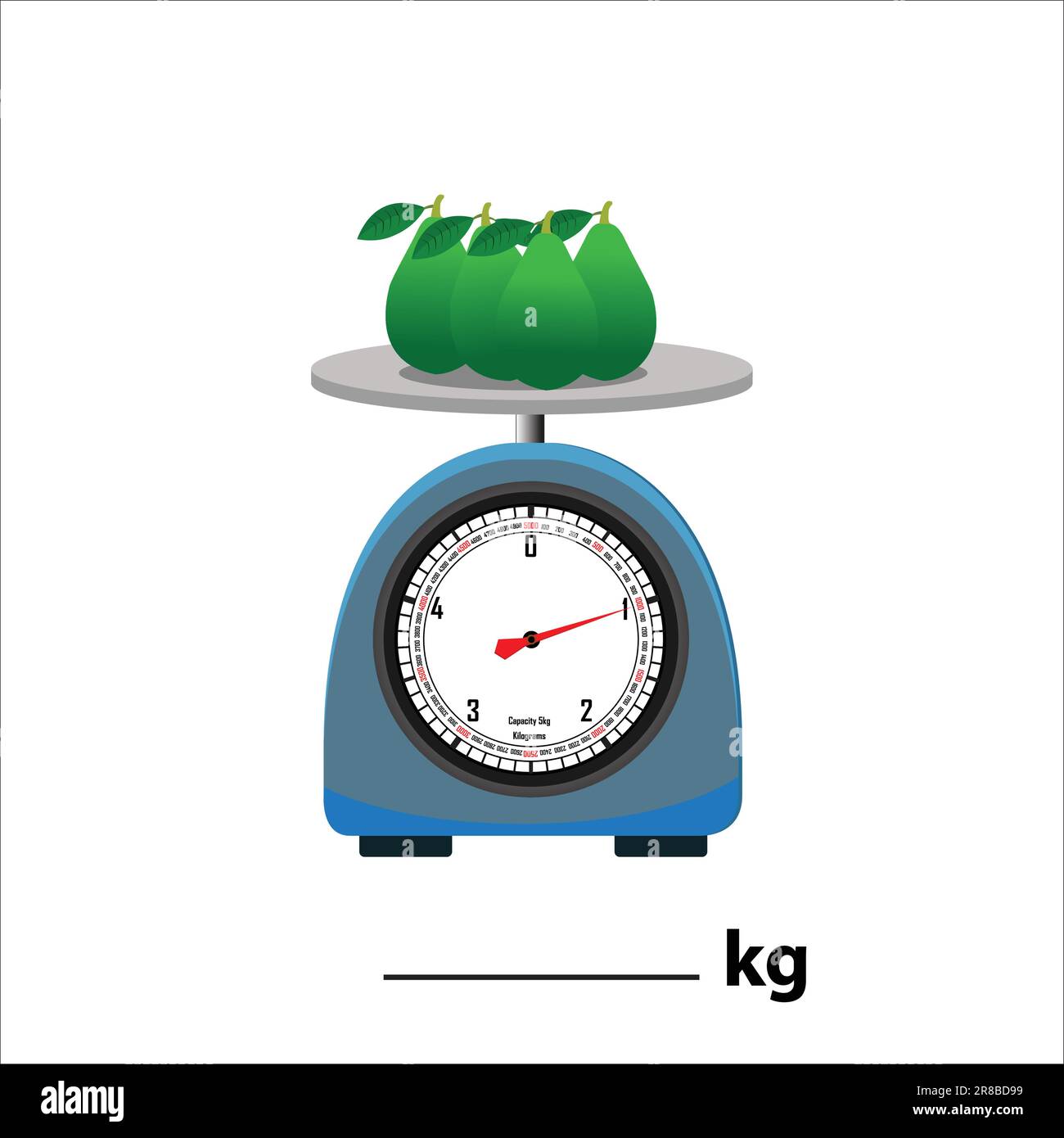 Weighing avocado Stock Vector Images - Alamy
