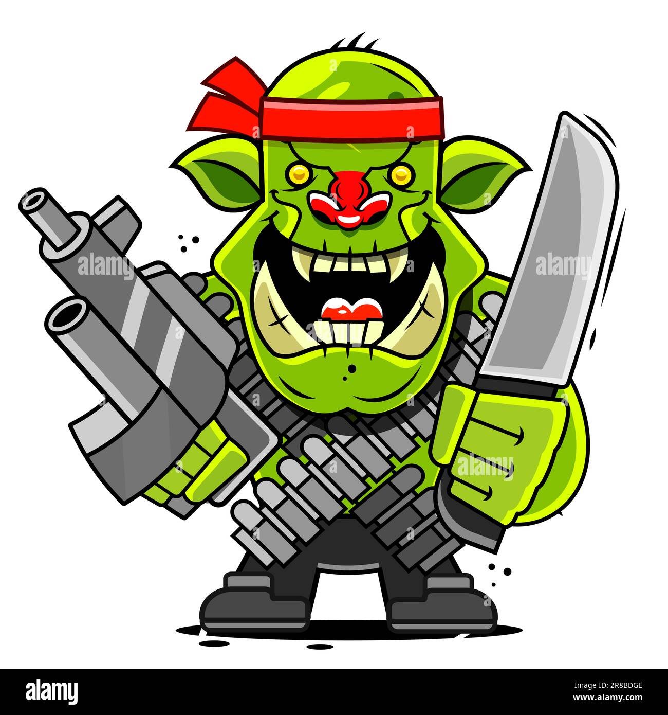 Black silhouettes of orcs clan symbol on white background. Warrior sign ...