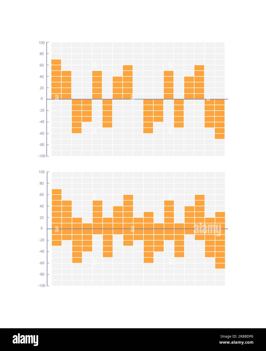 Bi-directional column infographic chart design template set Stock ...