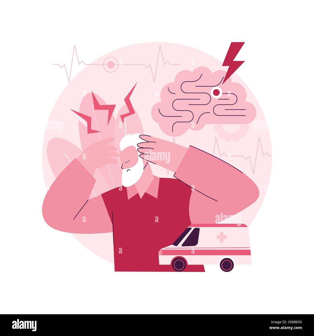 Stroke abstract concept vector illustration. Cardiovascular condition ...