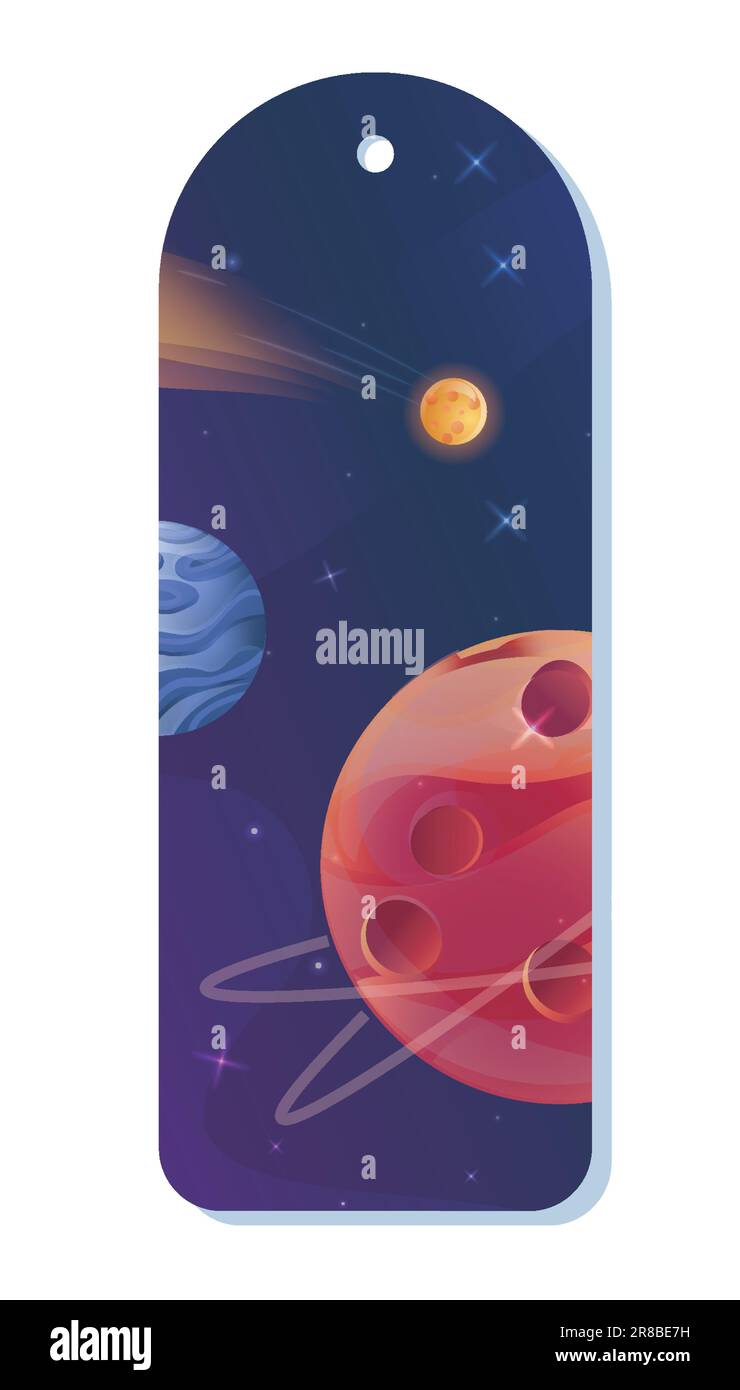 Space bookmark with planets concept Stock Vector Image & Art - Alamy