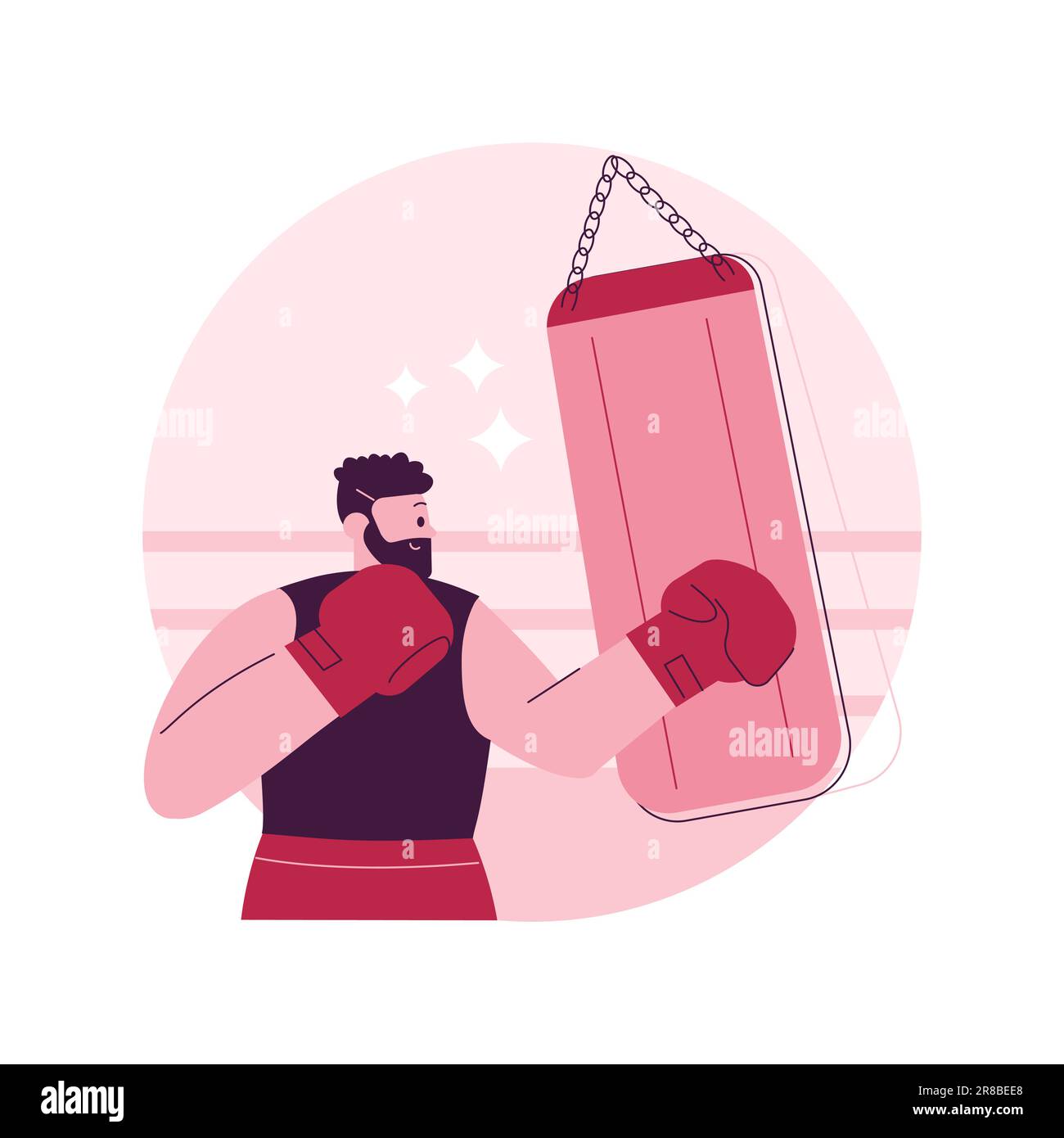 Boxing abstract concept vector illustration. Martial arts, combat sport ...