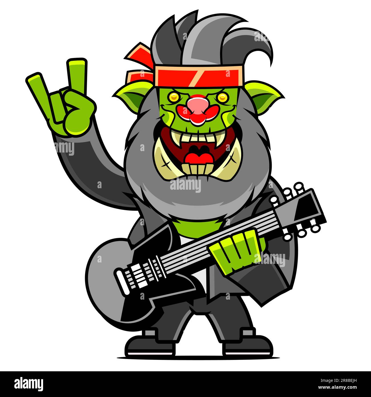Troll orc cartoon character vector illustration Colorful flat vector ...