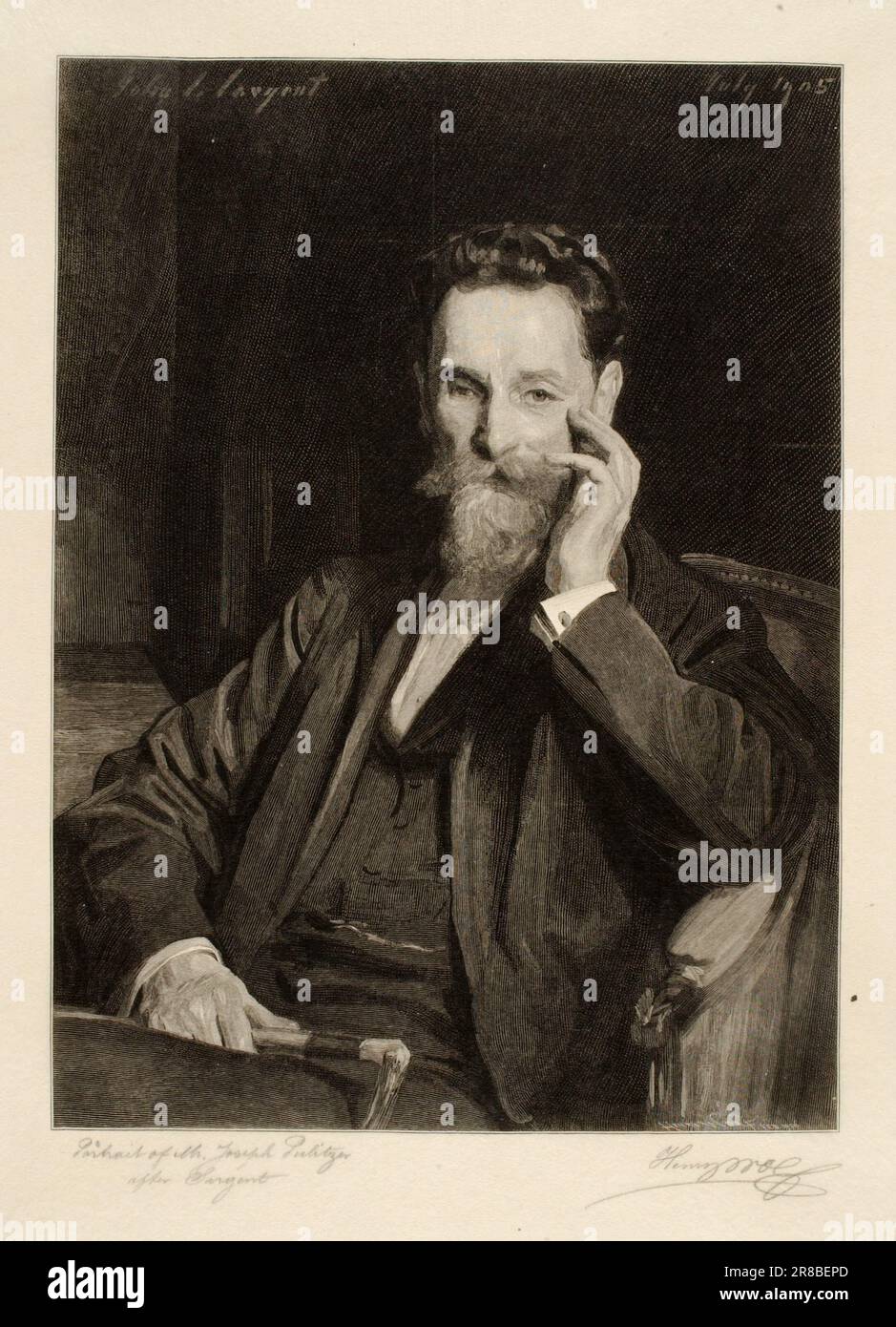 Joseph Pulitzer 1906 by Henry Wolf, born Eckwersheim, Alsace 1852-died ...