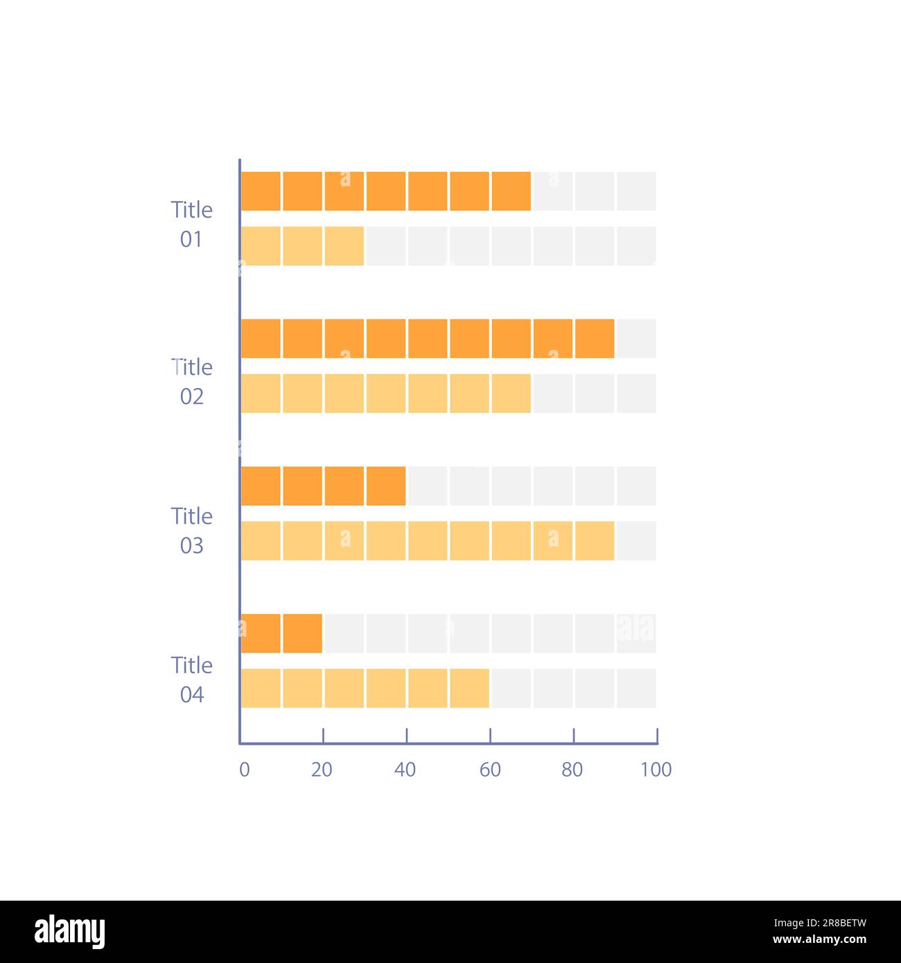 Clustered infographic chart design template with four options Stock ...