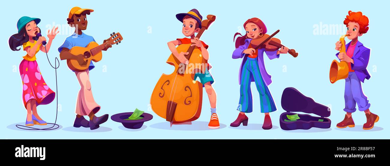 Male singer cartoon hi-res stock photography and images - Alamy