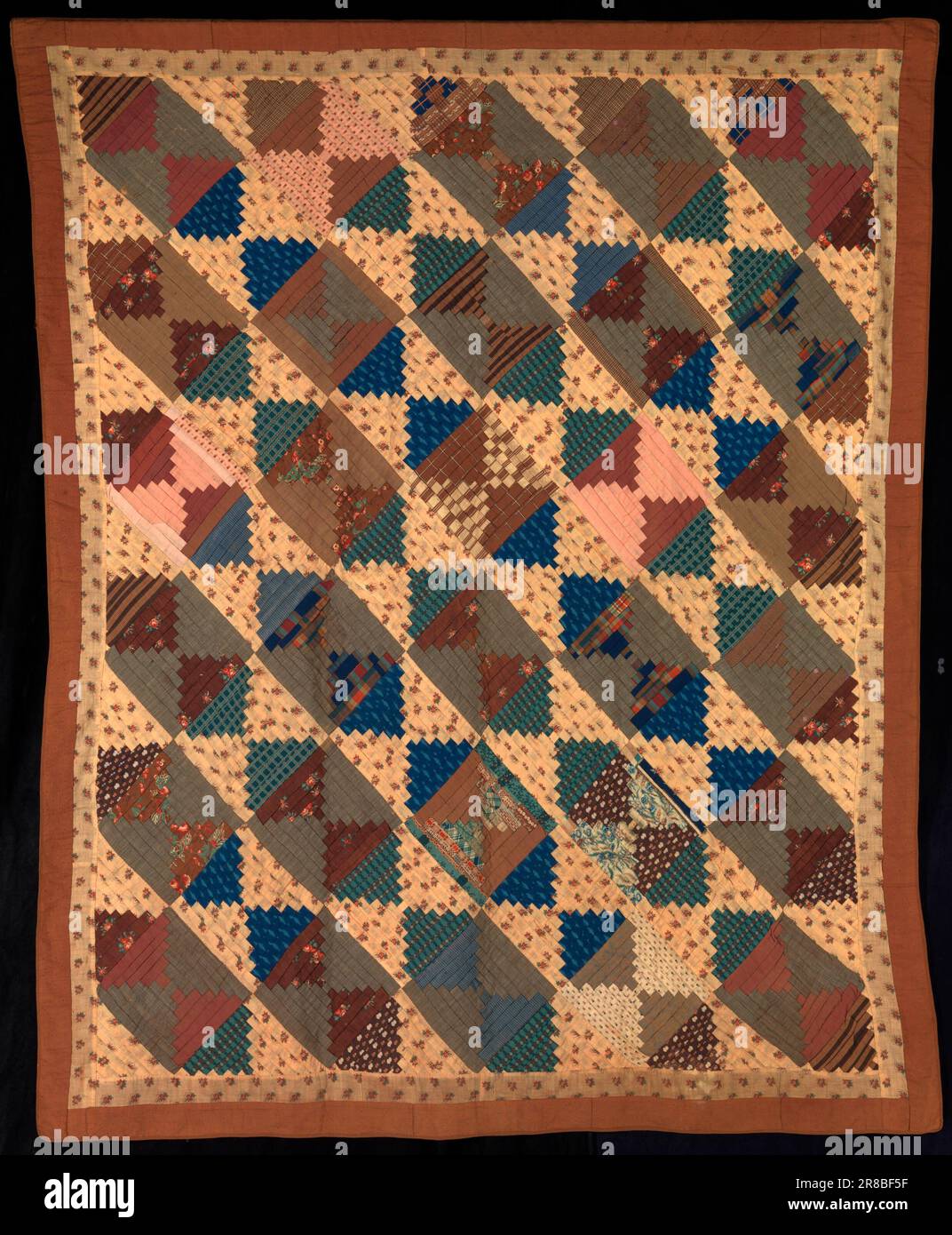 Log Cabin Variation: Couthouse Steps ca. 1860 by Unidentified (American ...