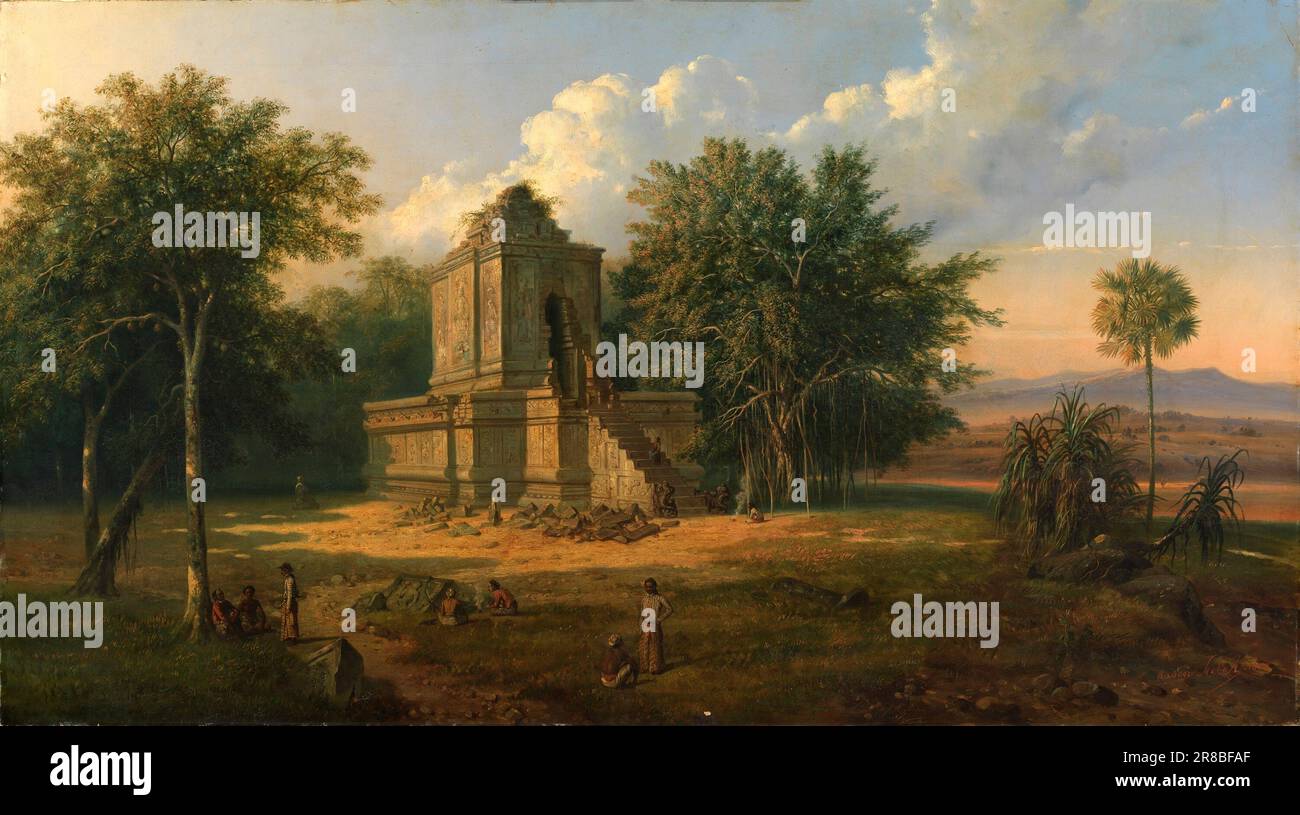Javanese Temple in Ruins 1860 by Raden Saleh, Javanese, born Semarang ...