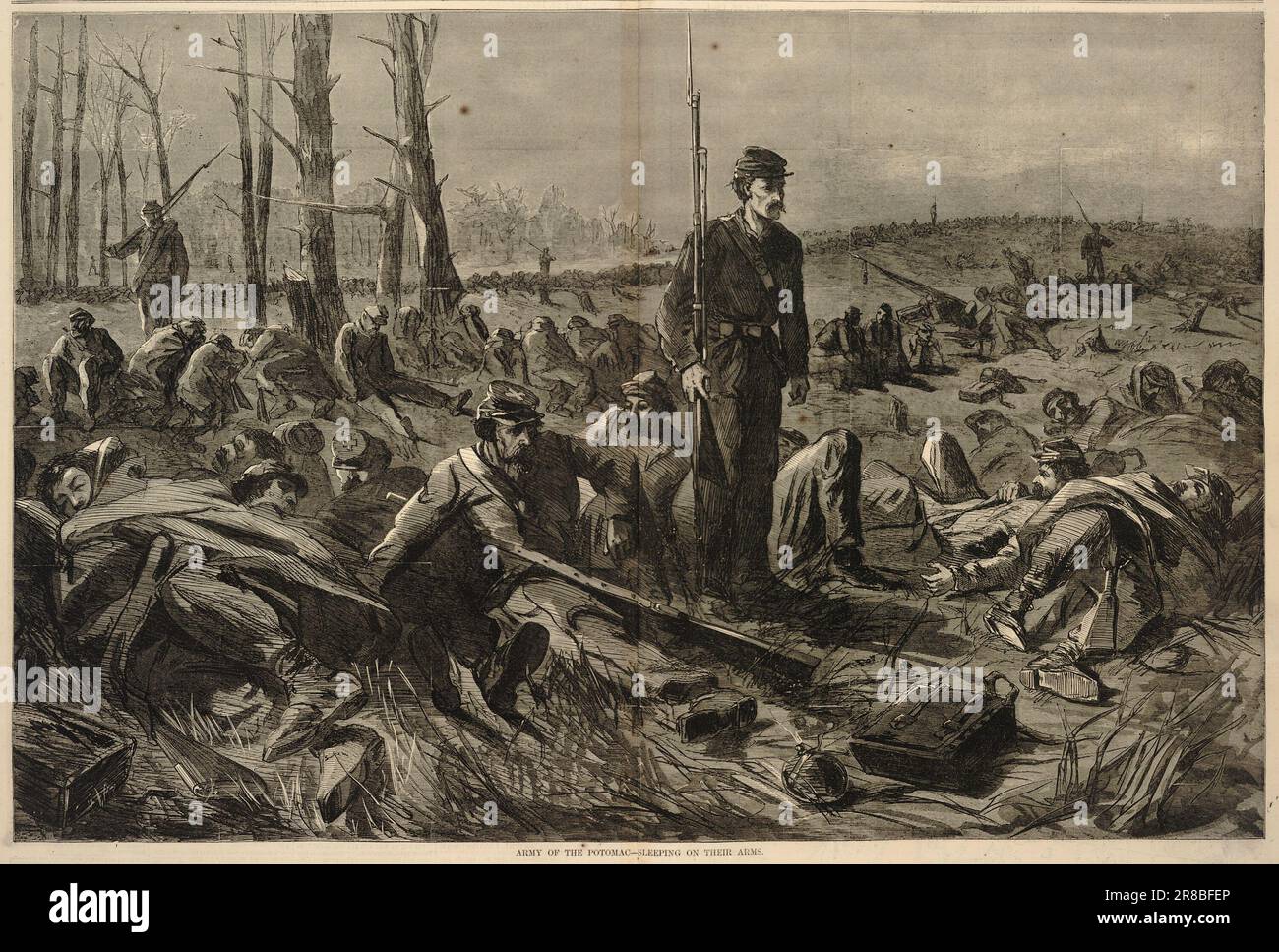 Army of the Potomac - Sleeping on their Arms, from Harper's Weekly, May ...