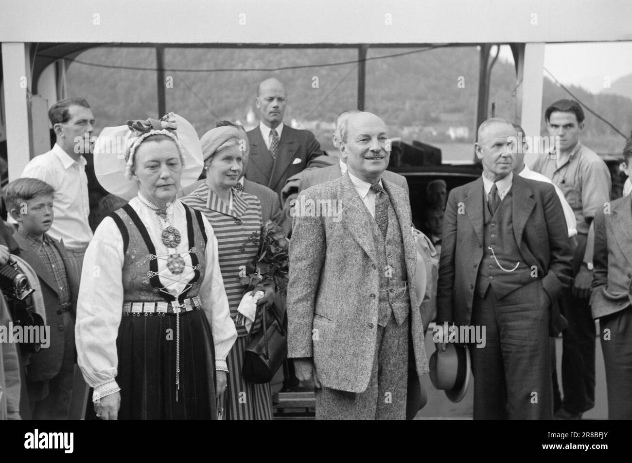 Current 17-1951: Attlee and wife on the roof of NorwayBritish Prime ...