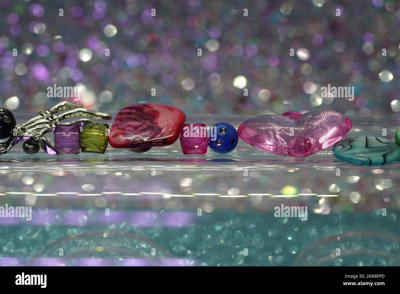 Colorful balls and glittering things photographed in the studio Stock ...