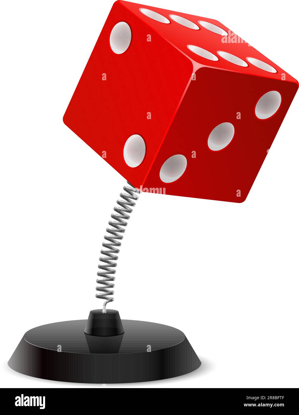 Souvenir at the spring in form cube on the white background Stock ...