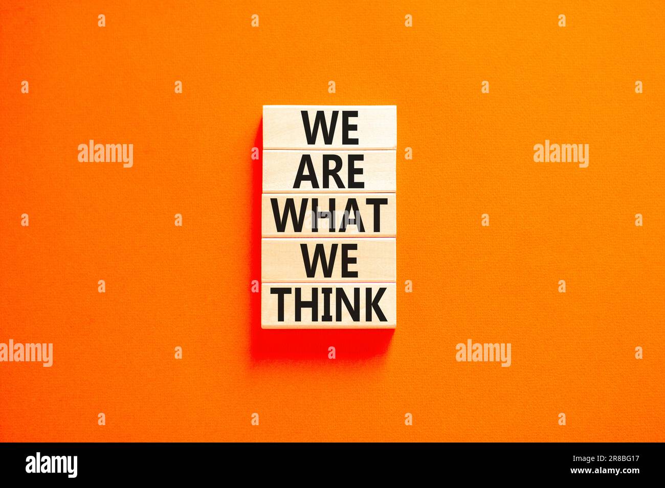 We are what we think symbol. Concept word We are what we think on ...