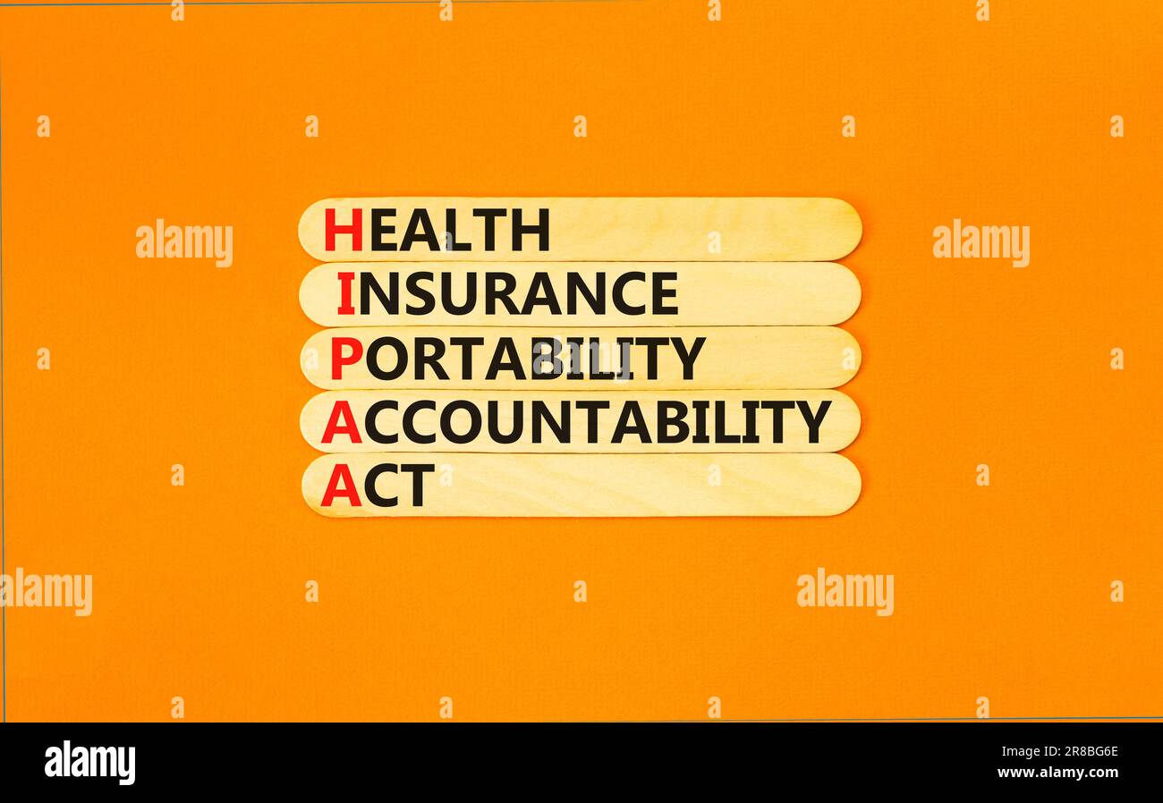 HIPAA symbol. Concept words HIPAA health insurance portability ...