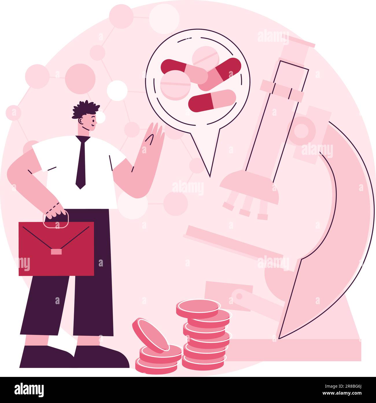 Pharmacological business abstract concept vector illustration ...