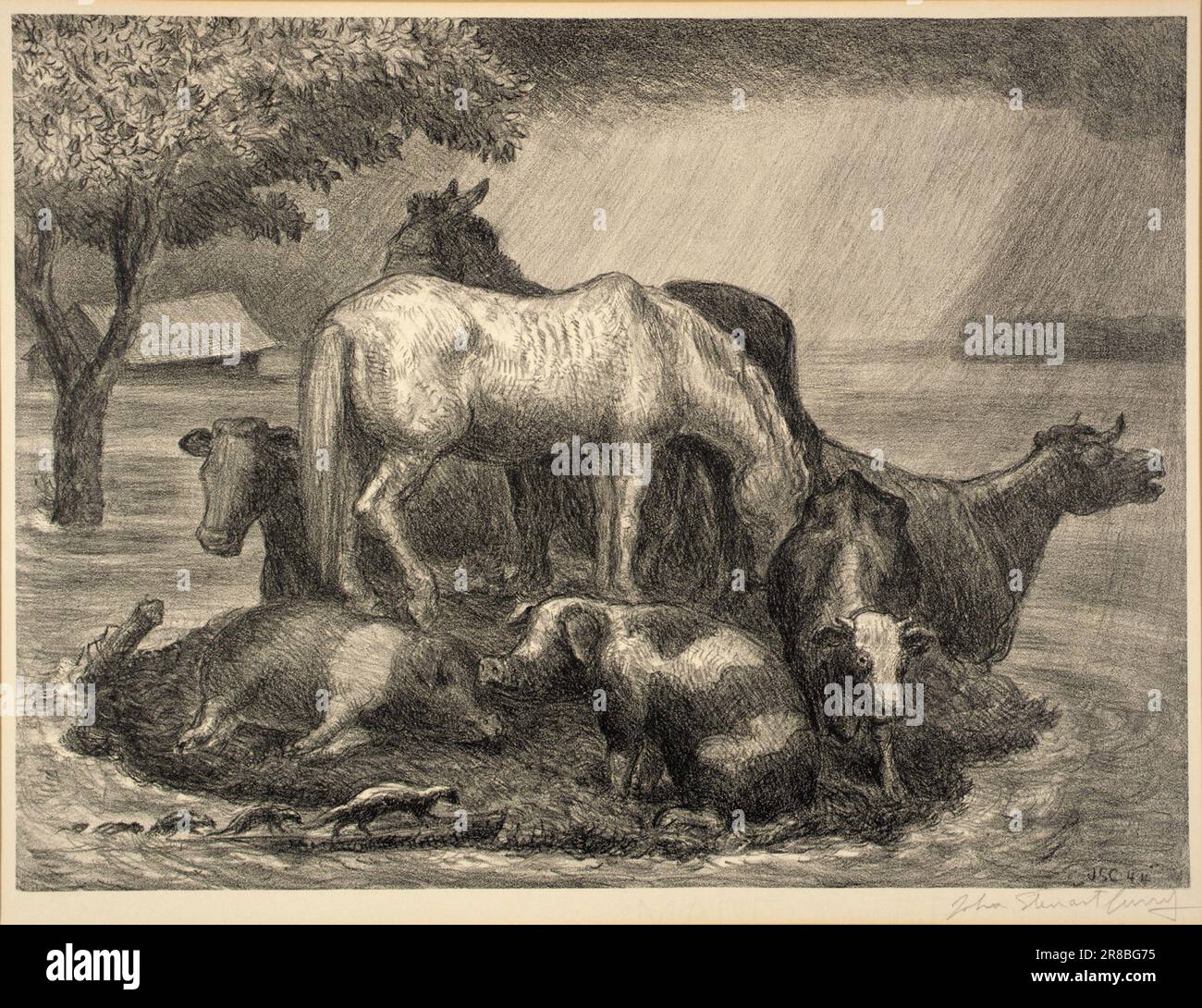 Sanctuary 1944 by John Steuart Curry, born Dunavant, KS 1897-died ...