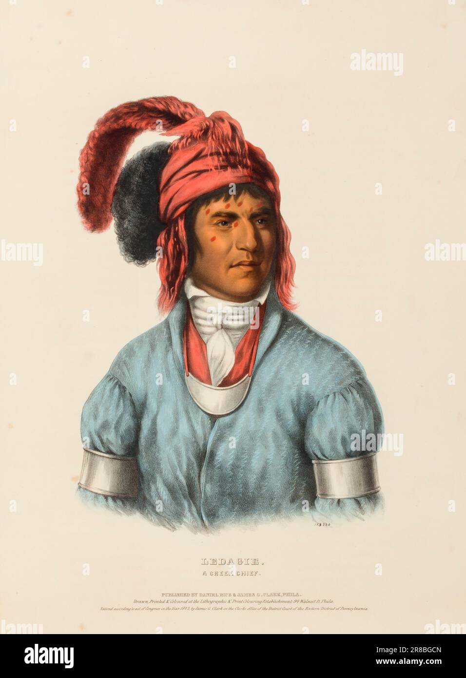 LEDAGIE. A CREEK CHIEF., from History of the Indian Tribes of North ...