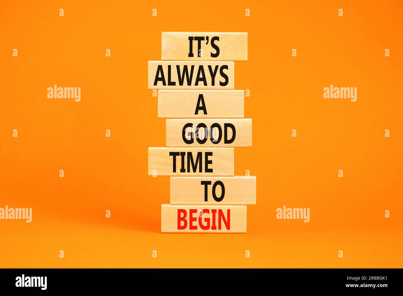 Good time to begin symbol. Concept words It is always a good time to ...