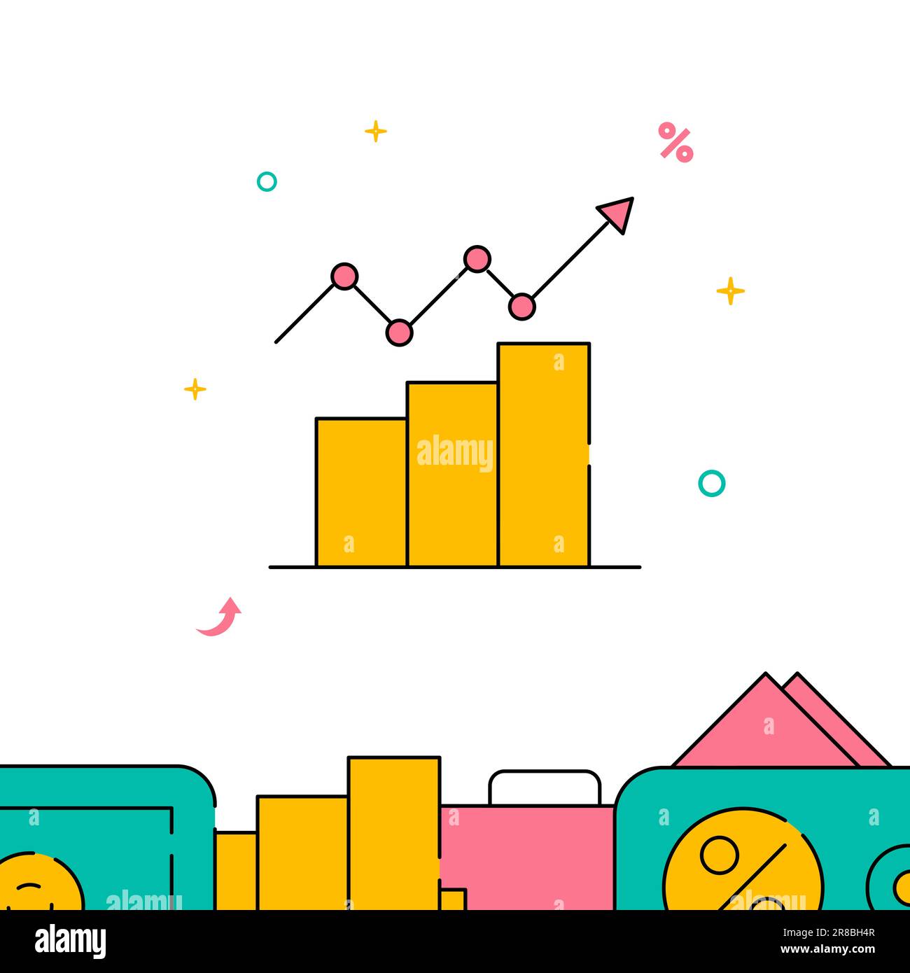 Smooth line chart hi-res stock photography and images - Alamy