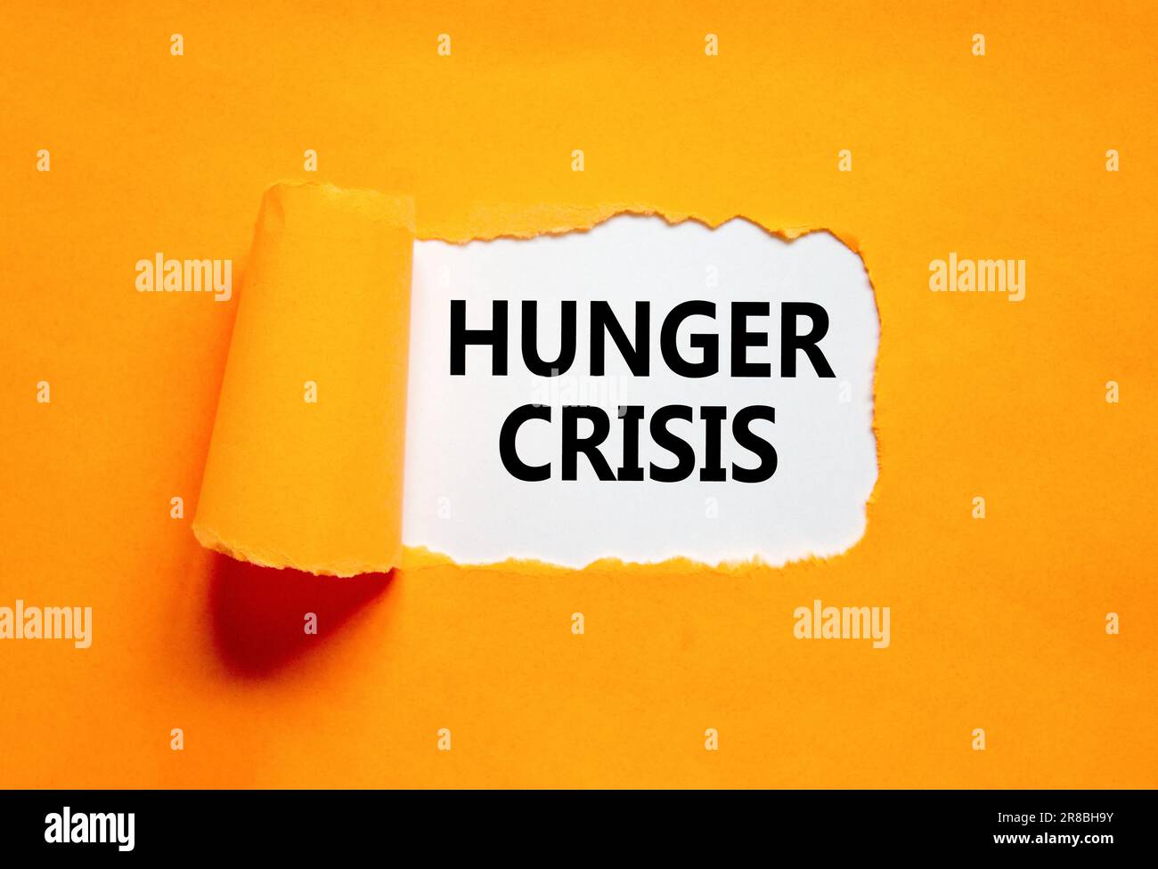 Hunger crisis symbol. Concept words Hunger crisis on beautiful white ...