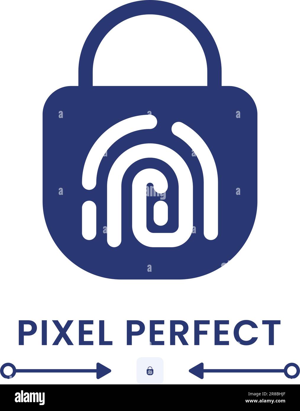 Fingerprint access black solid desktop icon Stock Vector Image & Art - Alamy