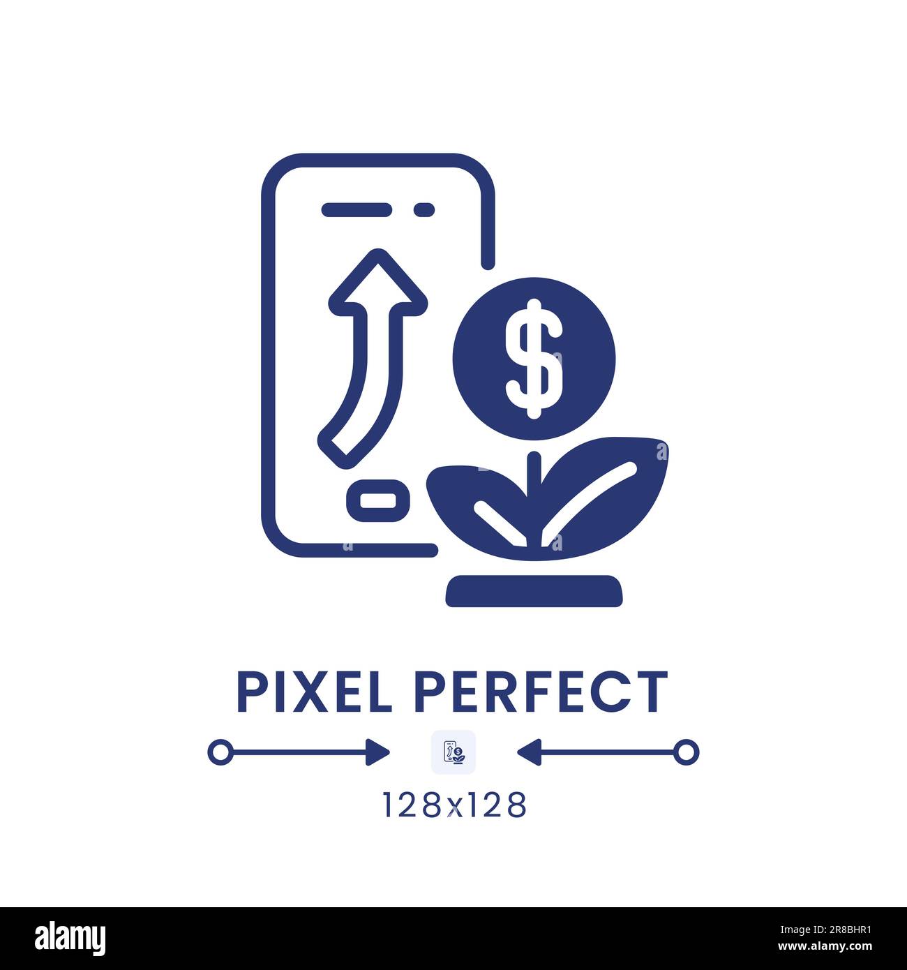 Trading and investment app black solid desktop icon Stock Vector Image ...