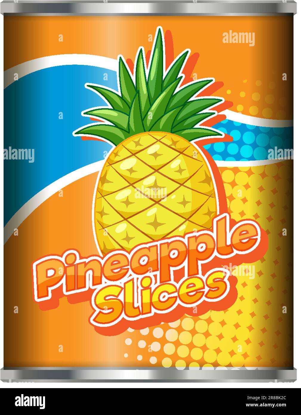 Canned Sliced Pineapple Vector illustration Stock Vector Image & Art ...