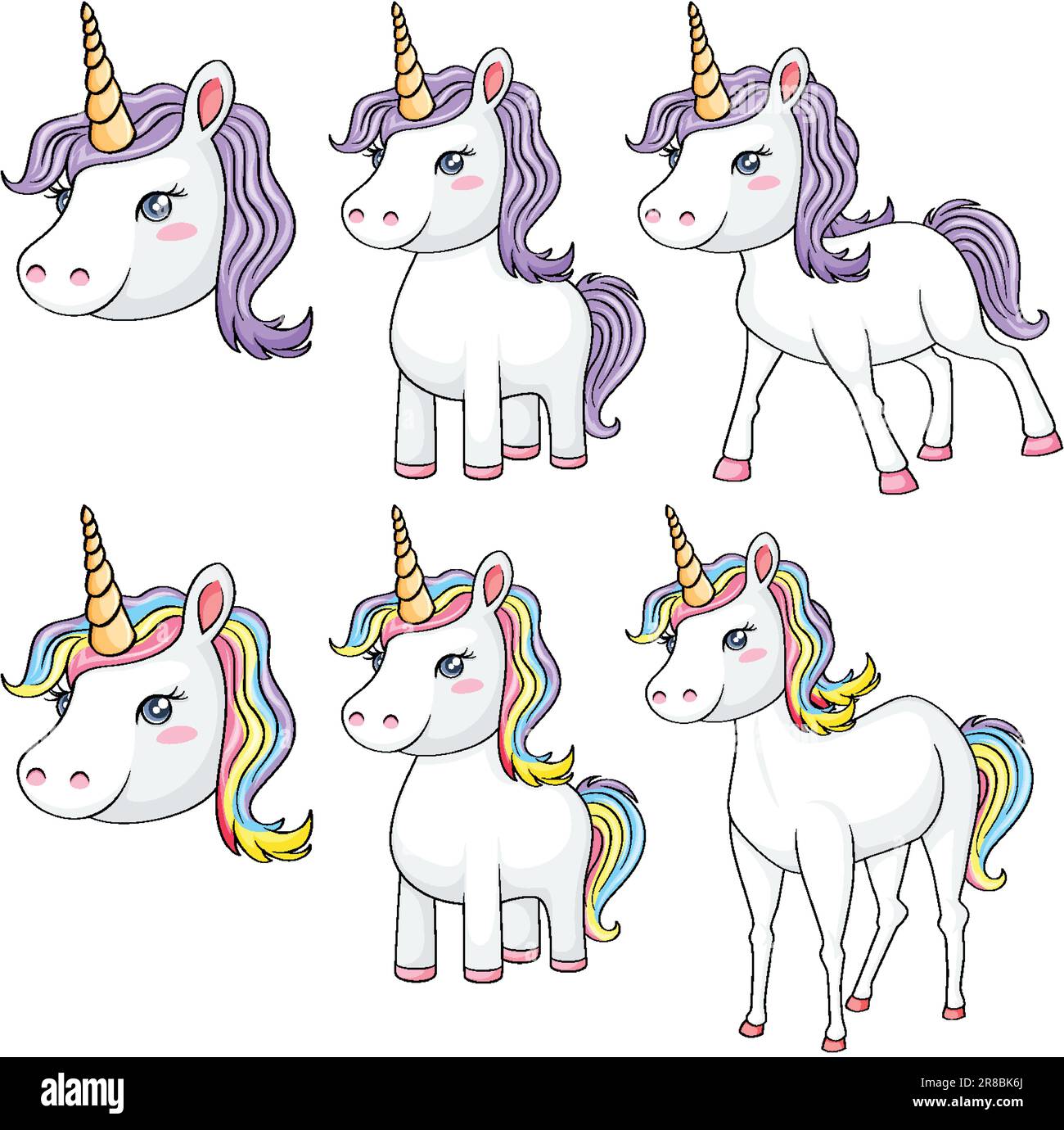 Cute Unicorn Outline