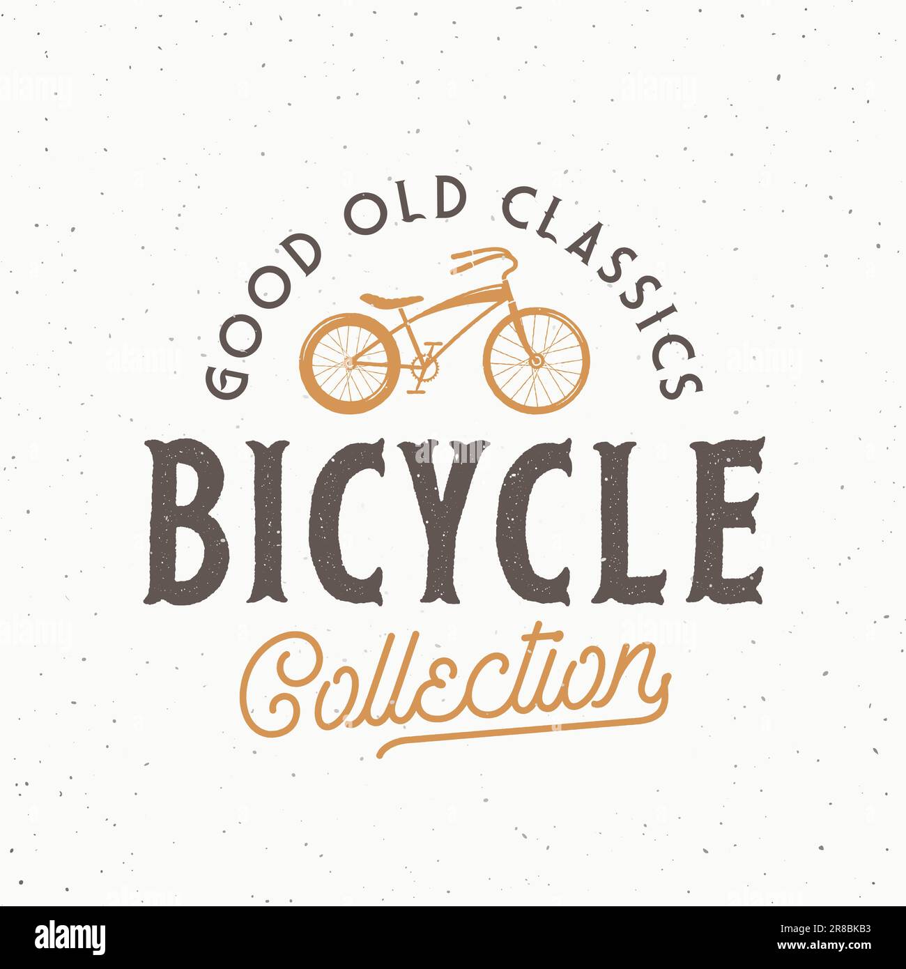Retro Vector Bike Label Logo Template. Chopper Bicycle Vintage Style ...