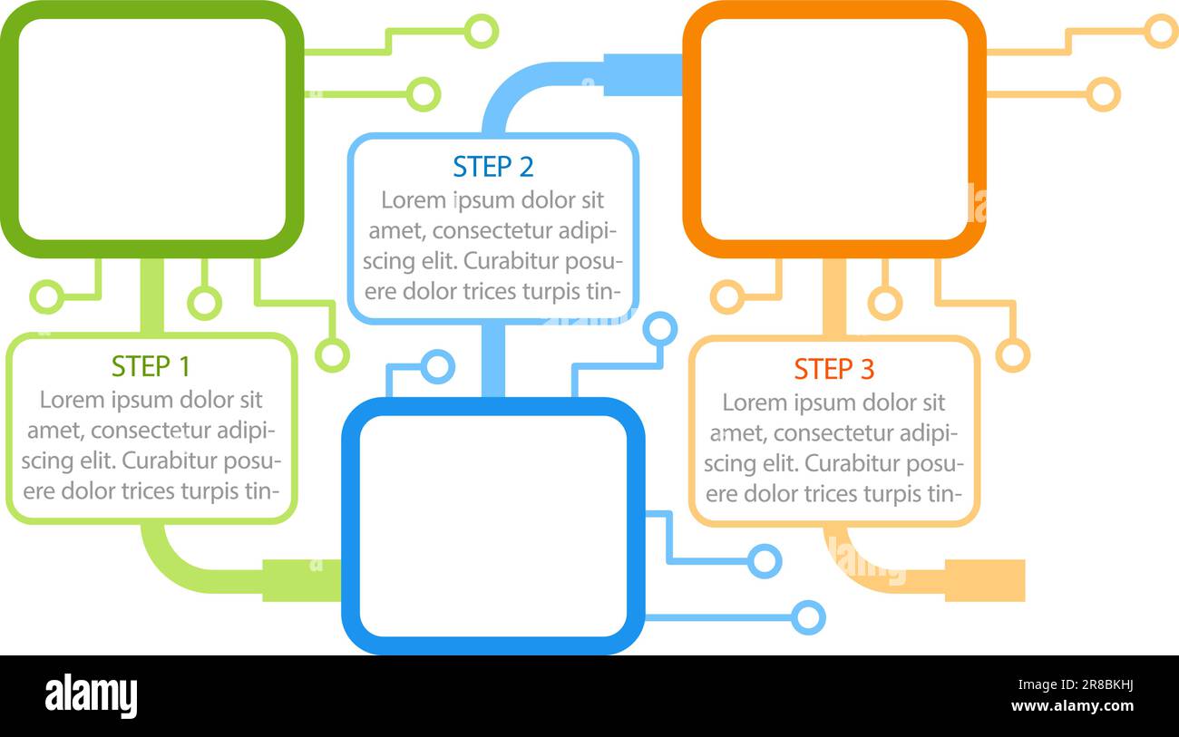 Colourful technology infographic chart design template Stock Vector ...