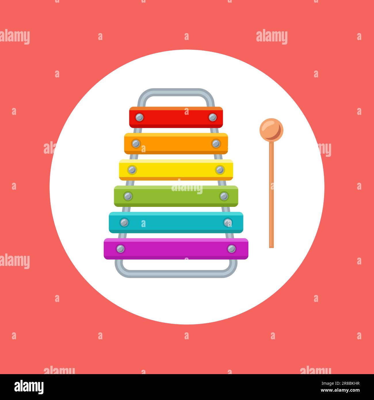 children musical instrument xylophone. flat vector illustration Stock Vector Image & Art - Alamy
