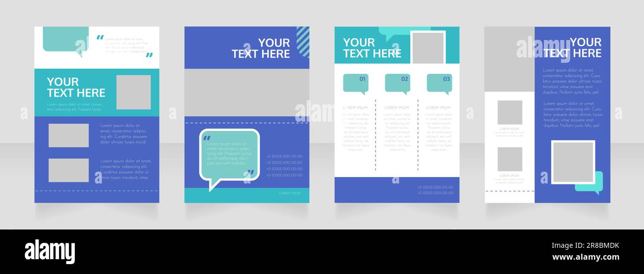 Interpersonal communication blank brochure layout design Stock Vector ...