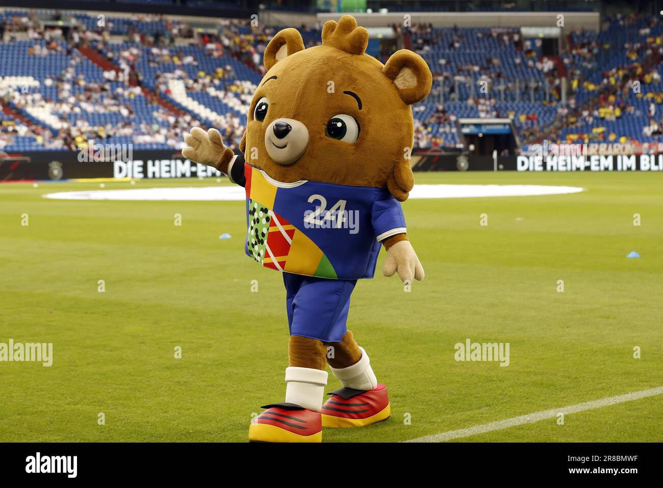 GELSENKIRCHEN - 20/06/2023, Mascotte EURO 2024 during the friendly ...