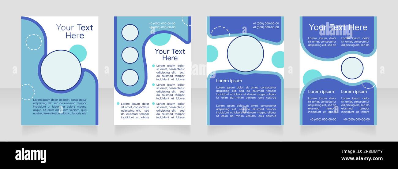 Informative content presentation blank brochure layout design Stock ...