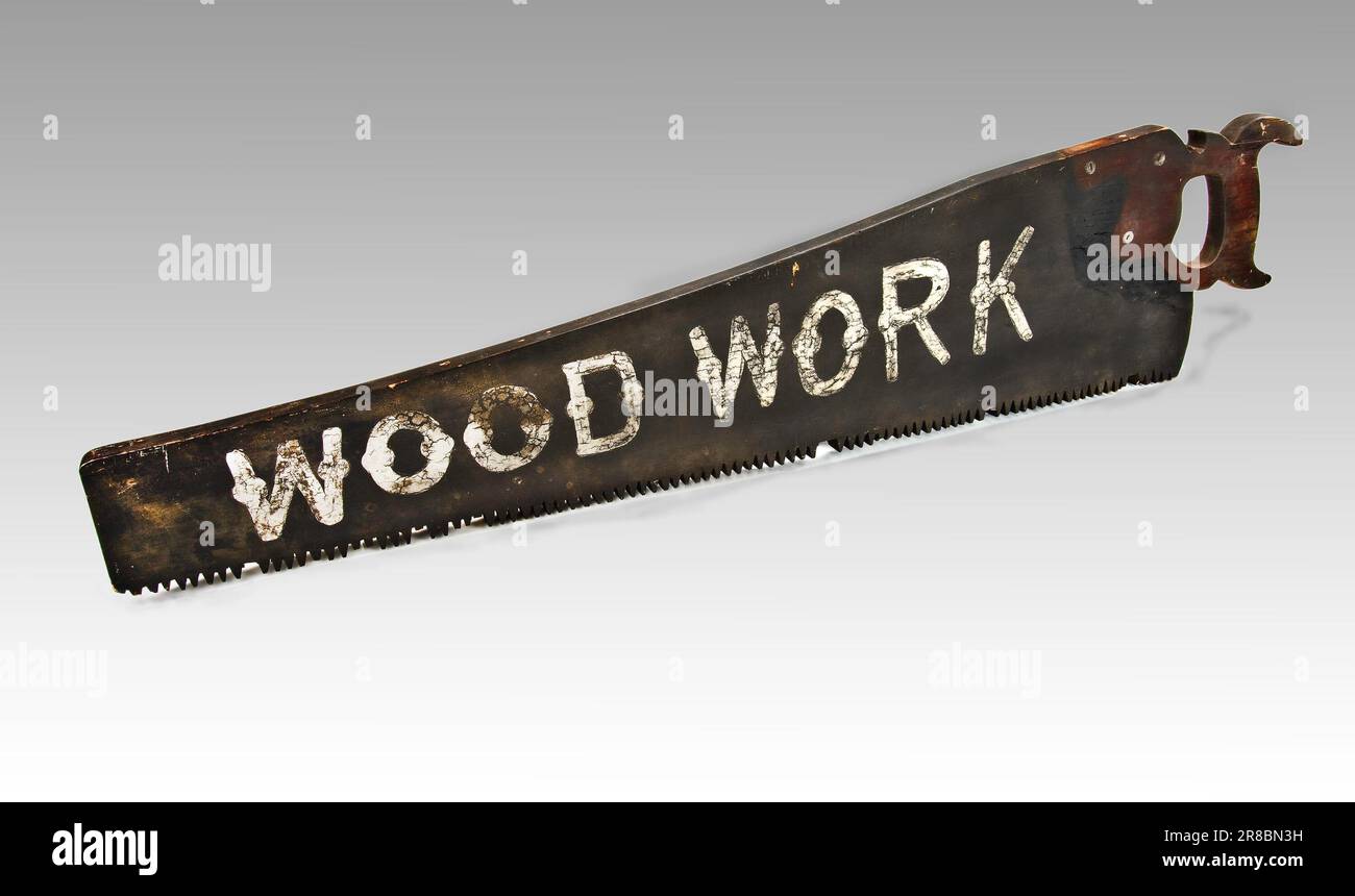 Saw--Woodwork Sign 20th century by Unidentified (American Stock Photo ...