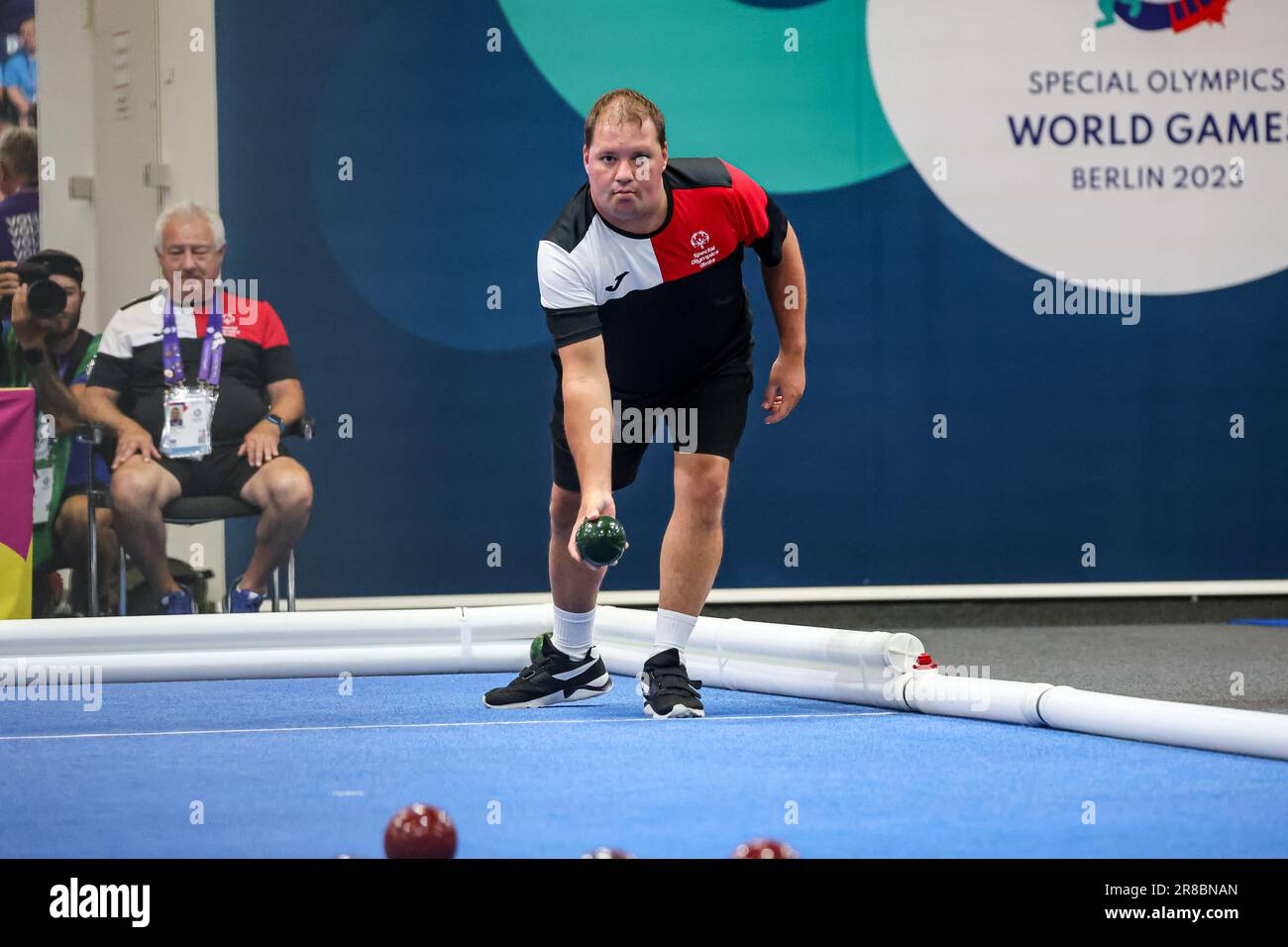 Berlin, Germany. 20th June, 2023. A Bocce athlete from Gibraltar ...