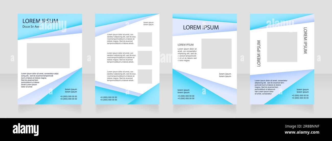 Creative geometric turquoise blank brochure layout design Stock Vector ...