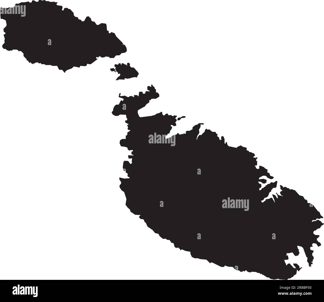 BLACK CMYK color map of MALTA Stock Vector Image & Art - Alamy