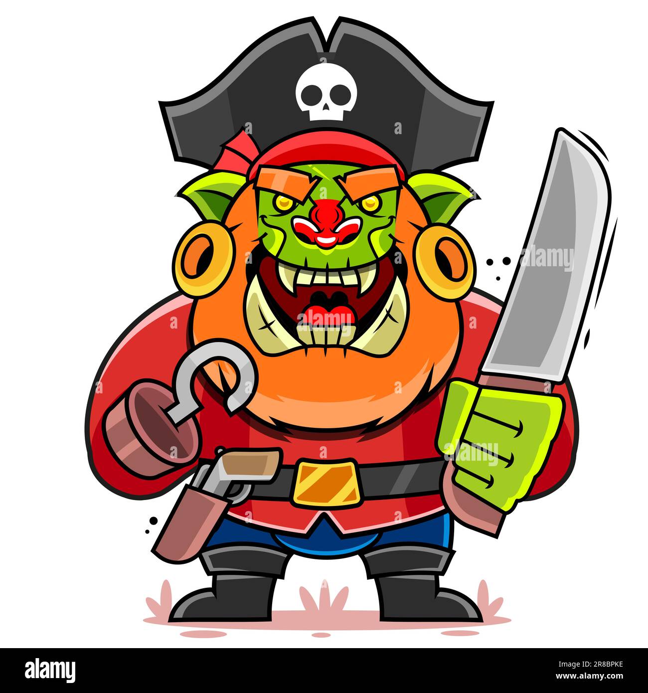 Monster mouth vector icon, creepy ogre or alien jaws with sharp teeth ...