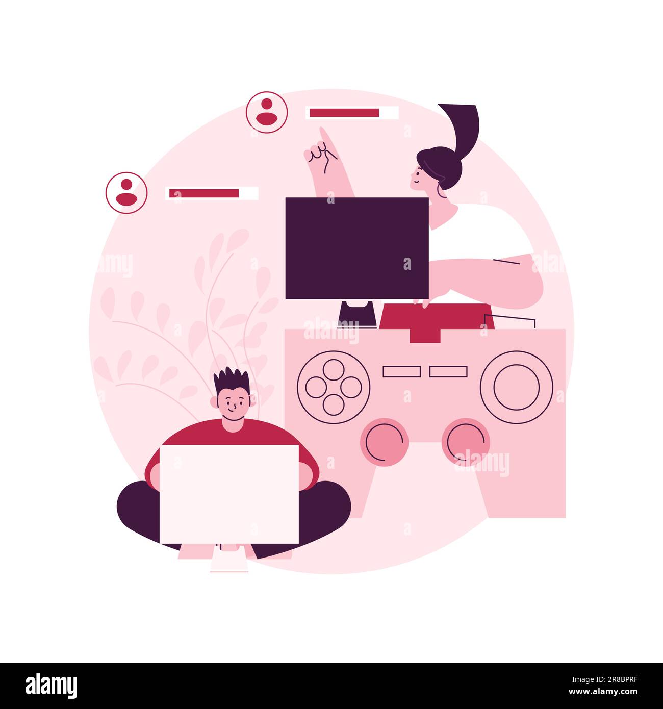 E-sport team abstract concept vector illustration. Group of e-sport ...