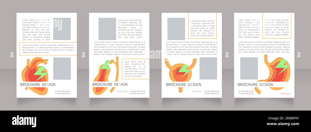 Heart disorder medical indication blank brochure layout design Stock ...