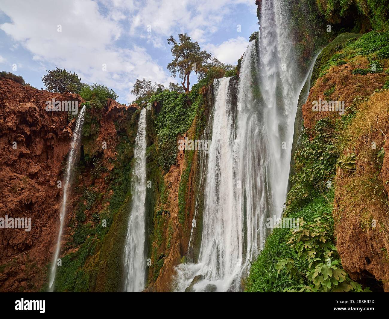 Beautiful Ouzoud Waterfalls located near the village of Tanaghme in ...