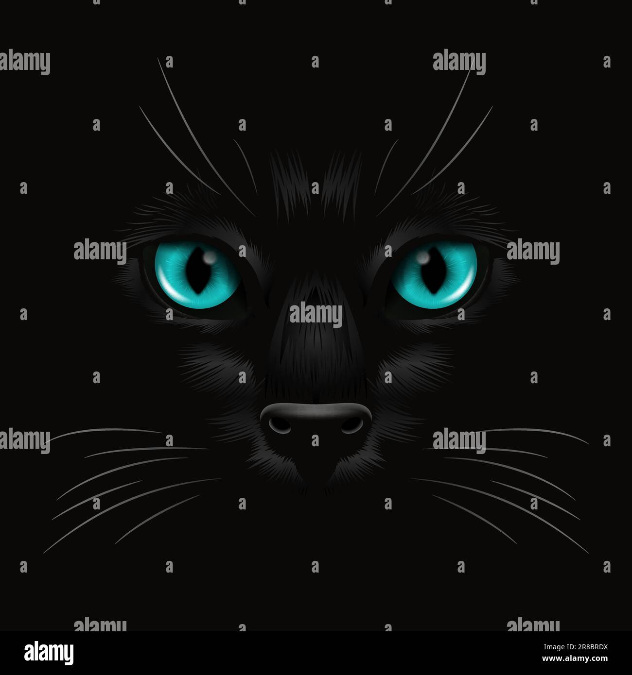 Black Cat With Red Eyes